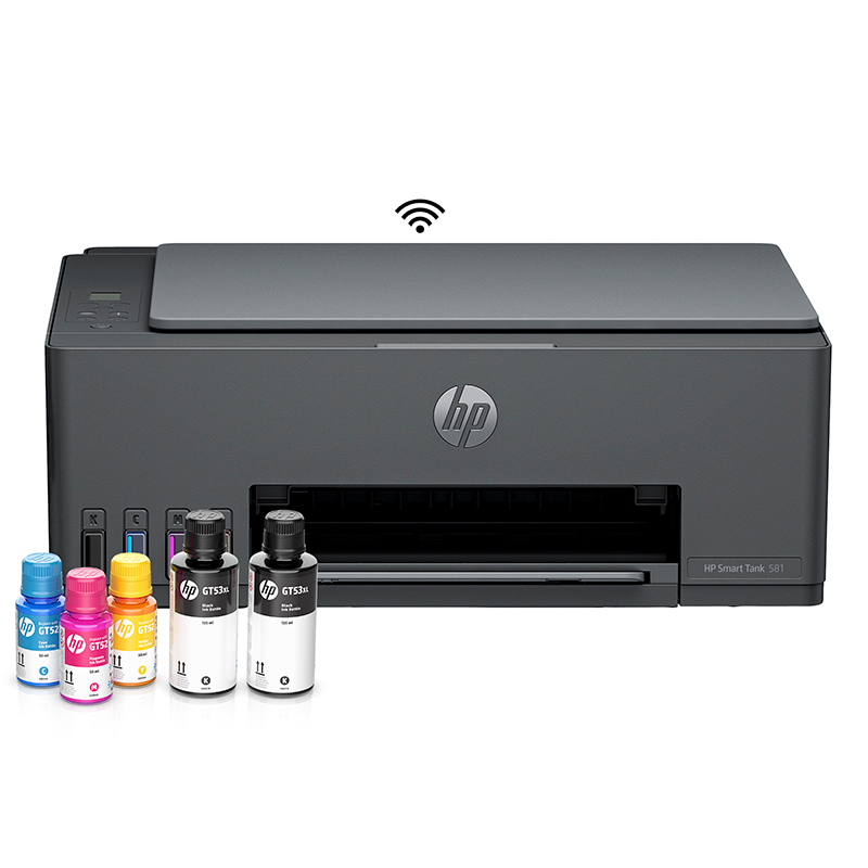 Impresora All-in-one de tinta HP Smart Tank 581, Imprime/Escanea/Copia ...